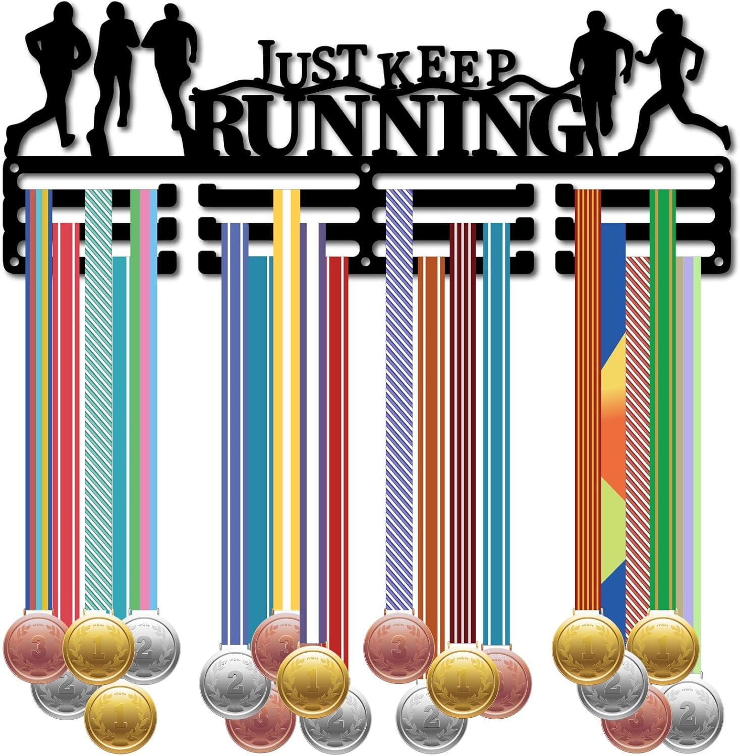 Runner Medal Holder Marathon Medal Hanger Display Sports Athletes Black ...