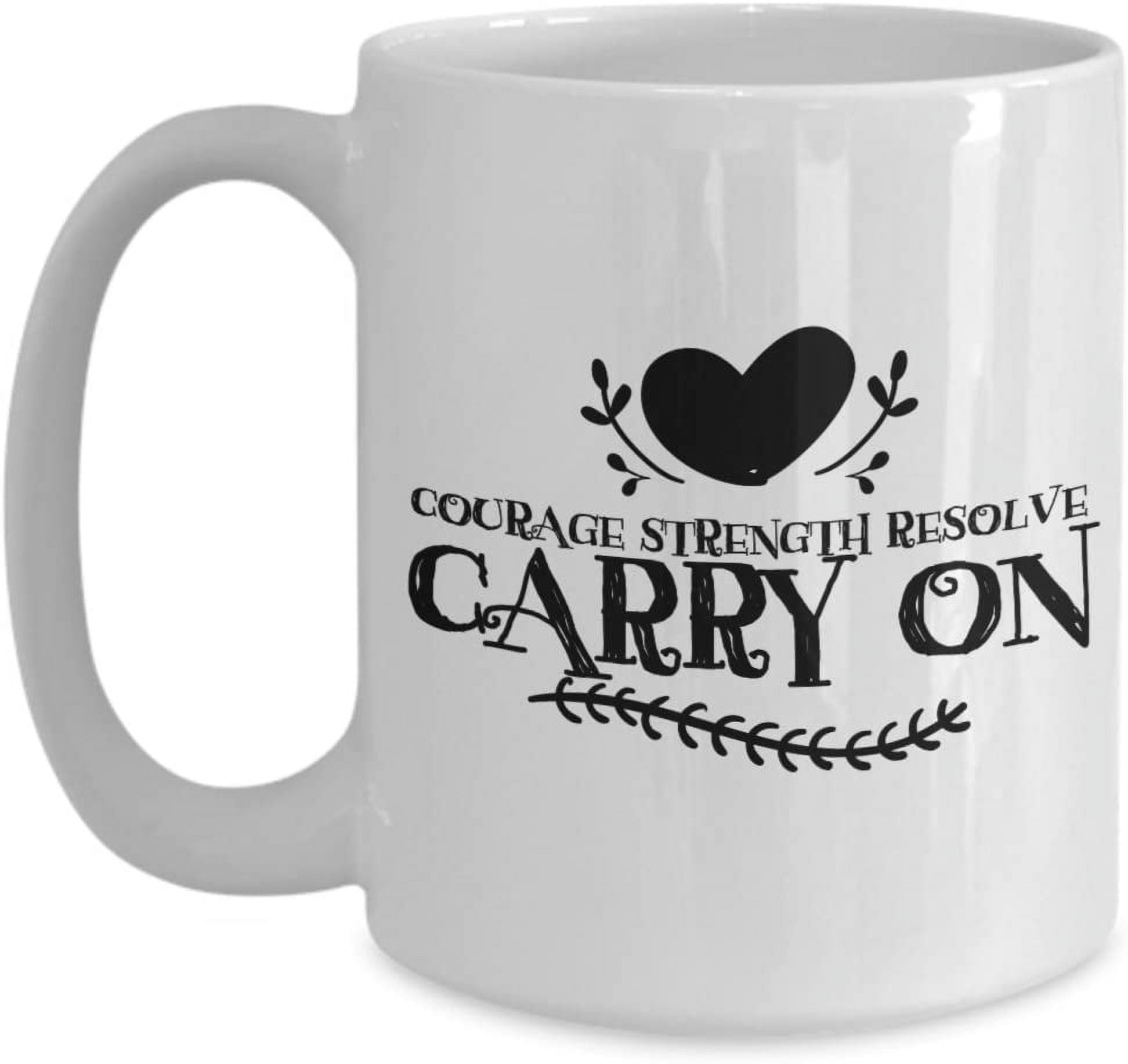 Runner Motivational Mug - Carry On - Large 15oz Marathonl Coffee Cup ...
