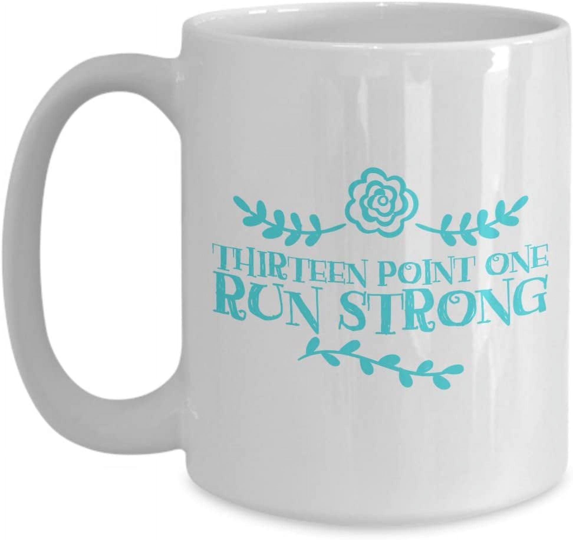 Runner Motivational Mug - Run Strong - Large Marathon Coffee Cup ...