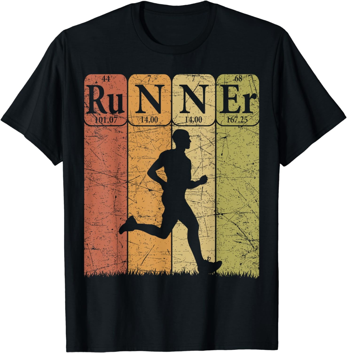Runner Periodic Table Elements Running Retro Jogger T-Shirt - Walmart.com