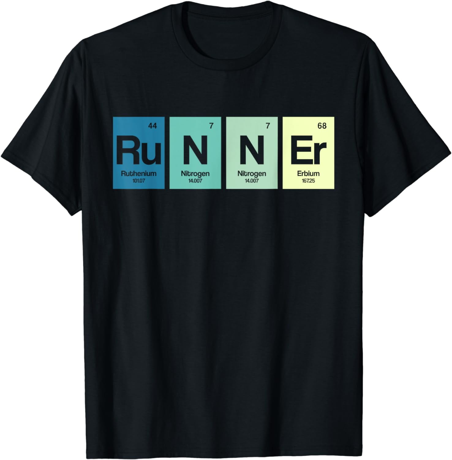 Runner Periodic Table Funy Marathon Runners Science Gift T-Shirt ...