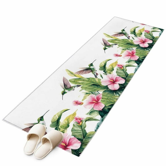 Runner Rug 2'x6' Flowers Leaves Hallway Runner Rugs Washable Non-Slip ...