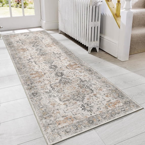 Runner Rug 2x4, Non Slip Hallway Runner Rugs, Machine Washable Vintage ...