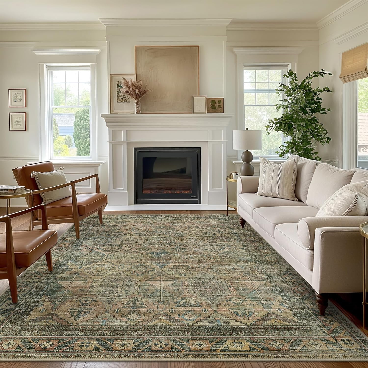 Runner Rug 2x8 Non Slip Vintage Hallway Runner Rug, Low Pile ...