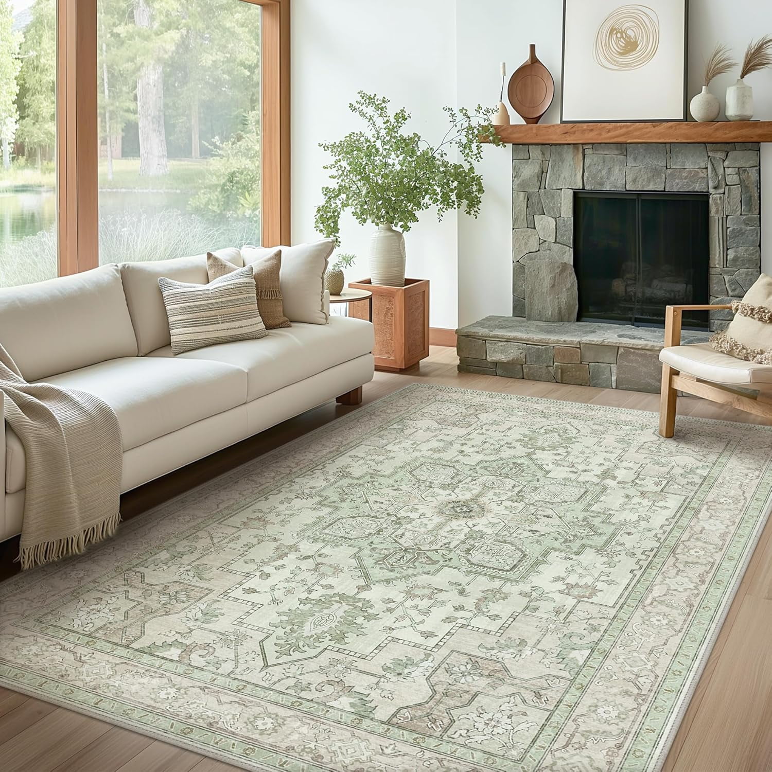 Runner Rug 2x8 Non Slip Vintage Hallway Runner Rug, Low Pile ...