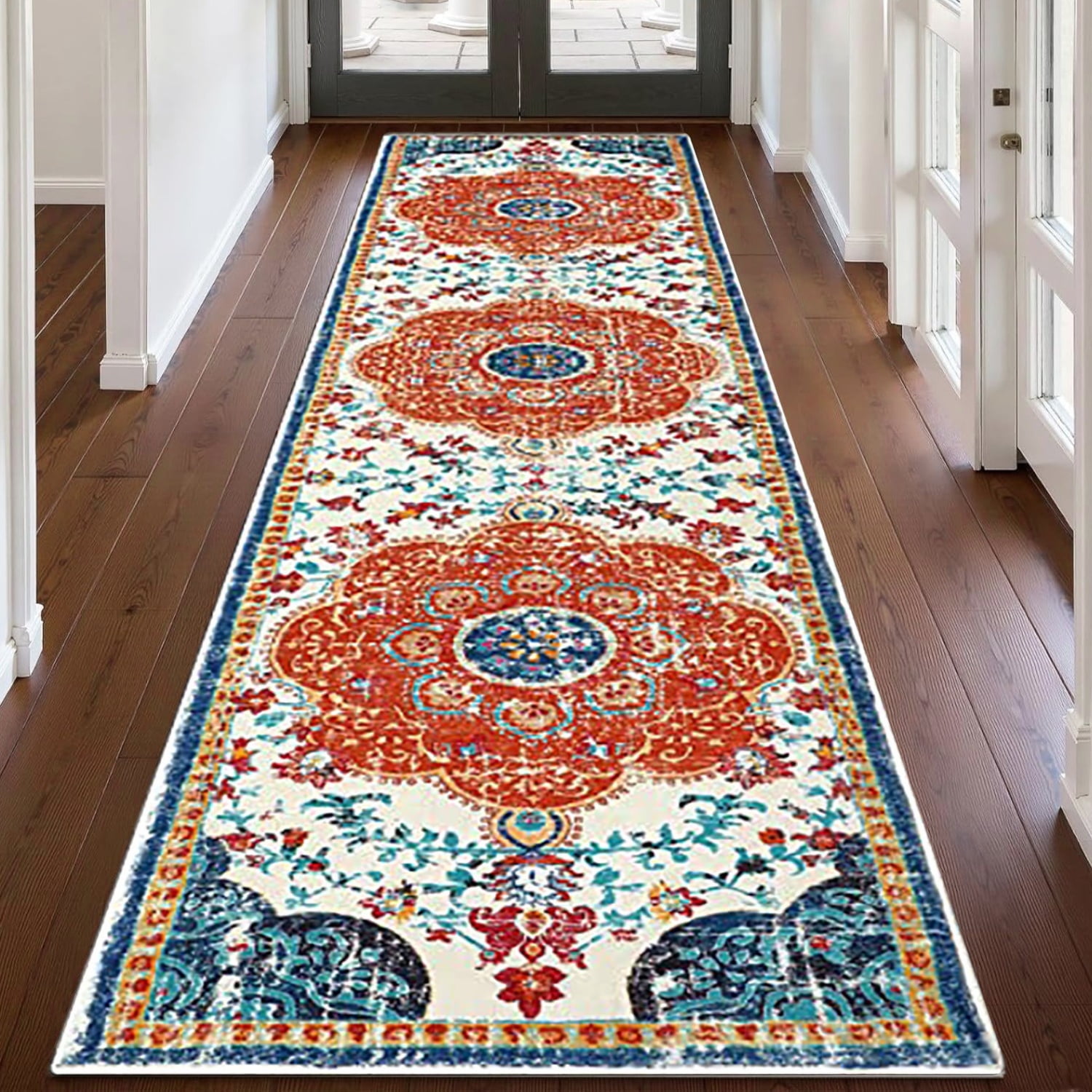 Runner Rug for Hallway, Yamaziot 2'x8' Washable Fall Rugs with Rubber ...