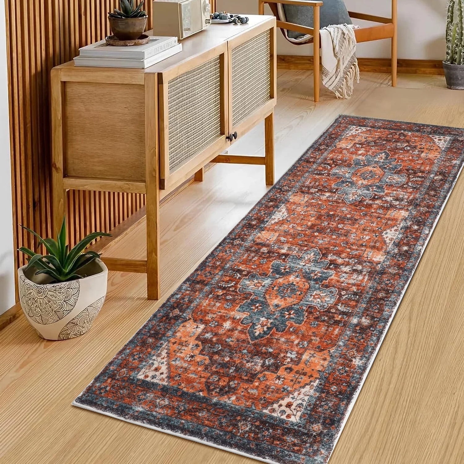 Runner Rug for Hallway, Yamaziot 2'x6' Washable Rug for Floor with ...