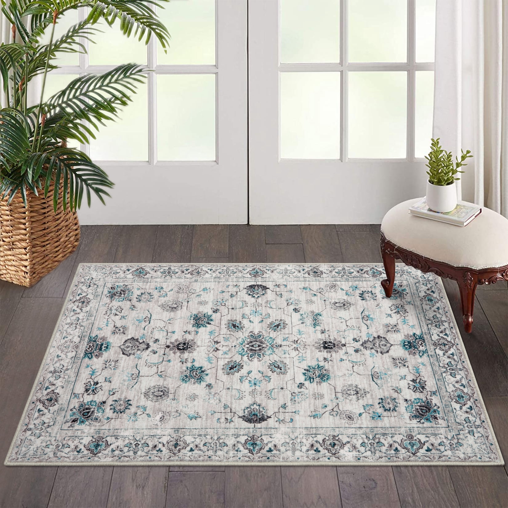 Runner Rug Oriental Accent Long Rug Vintage Floral Entryway Runners ...