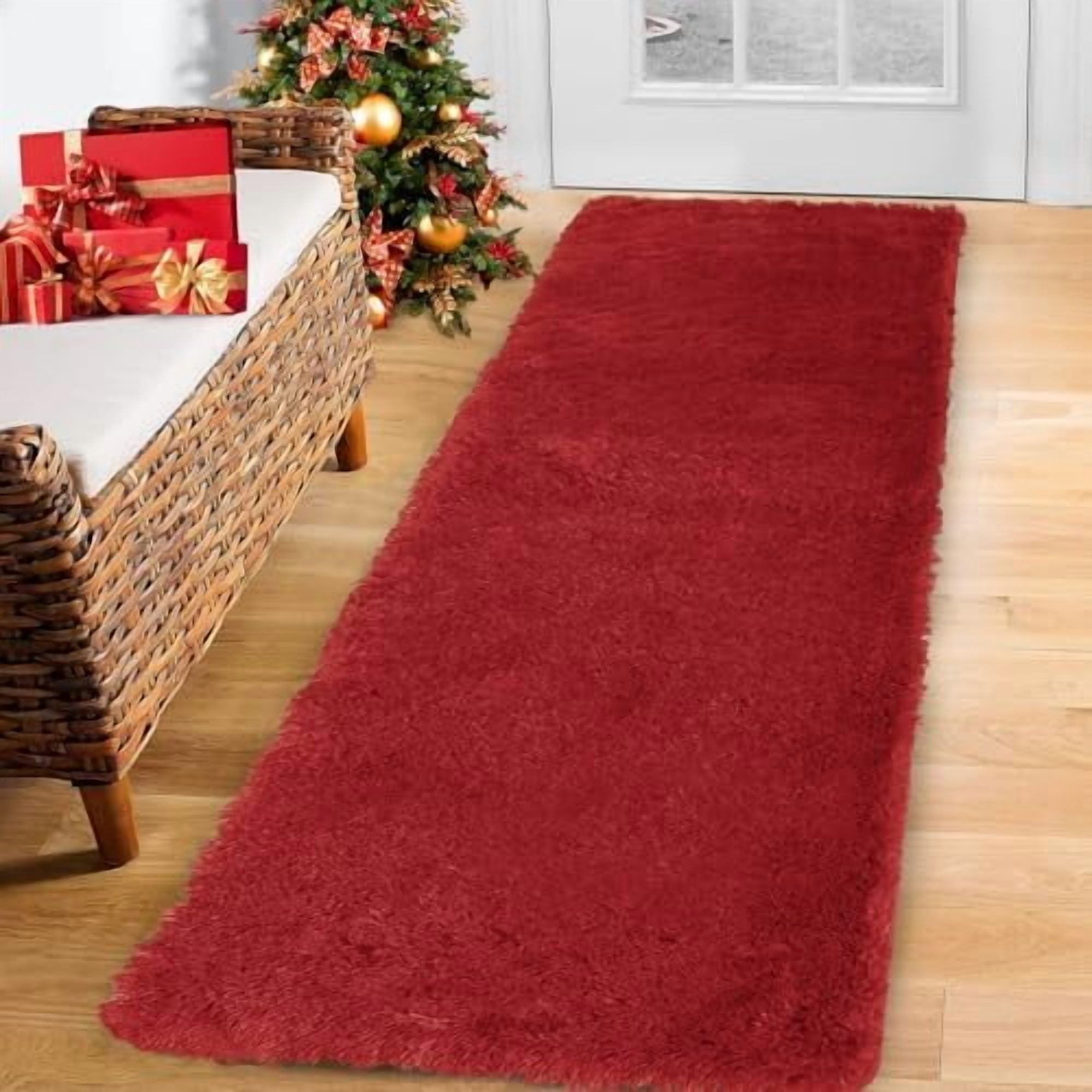 Runner Rug for Bedroom & Living Room, 2x6 Feet, Fluffy Shag Plush Area ...