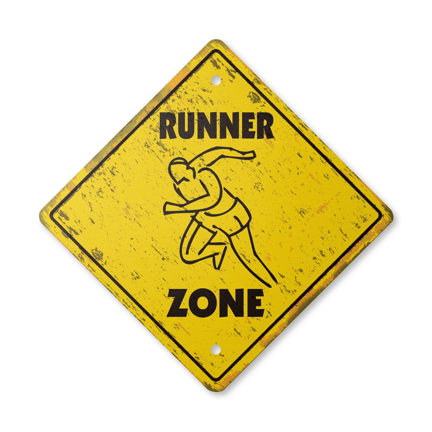 Runner Vintage Crossing Sign Zone Xing | Indoor/Outdoor Plastic | 20 ...