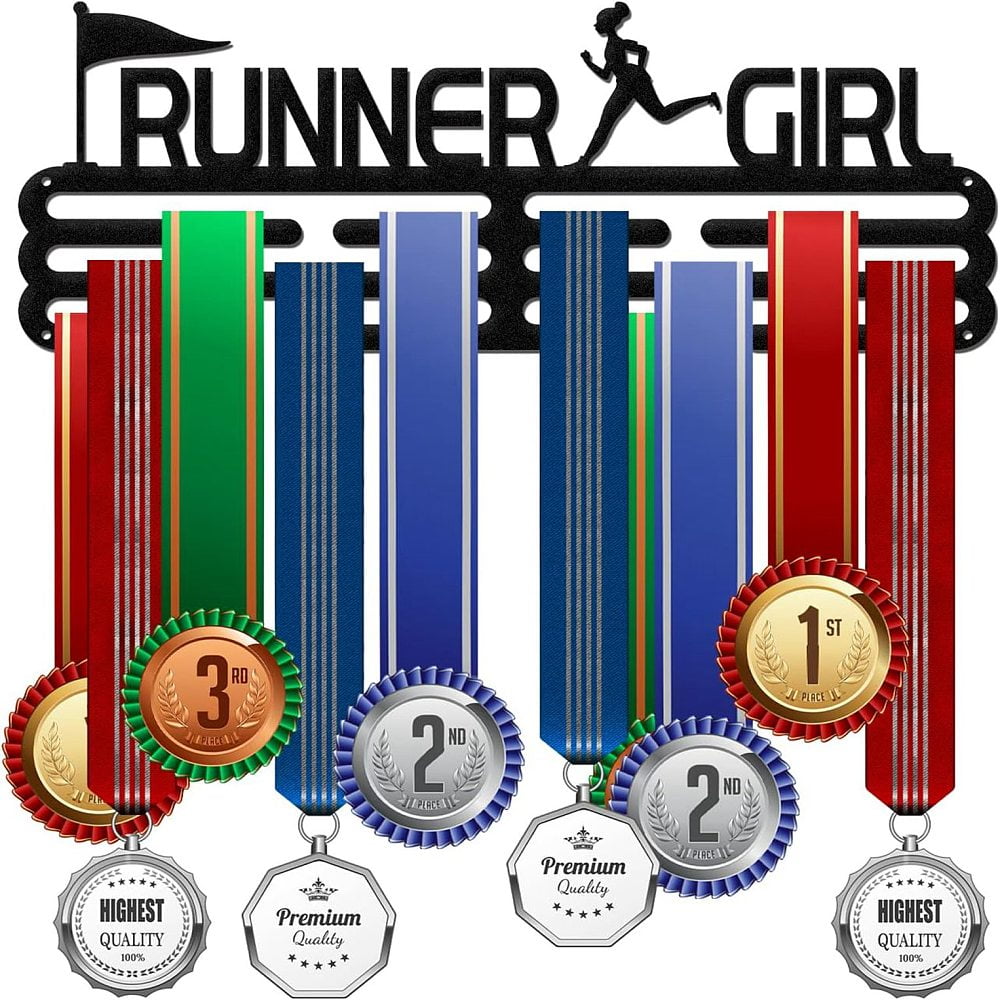Runner Woman Medal Holder Display Hanger Rack Frame for Sport Race ...