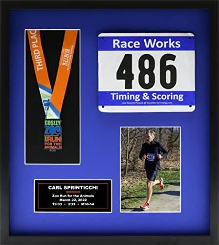 Runners/Sports Pro Display Frame for Medal Award, Racing Bib/Other ...