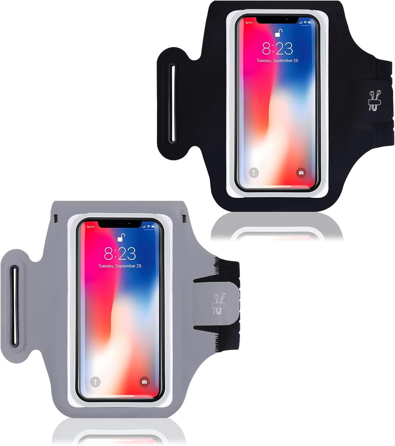 Running Armband for Phones，2-Pack Waterproof Phone Holder, Fits Up to 6 ...