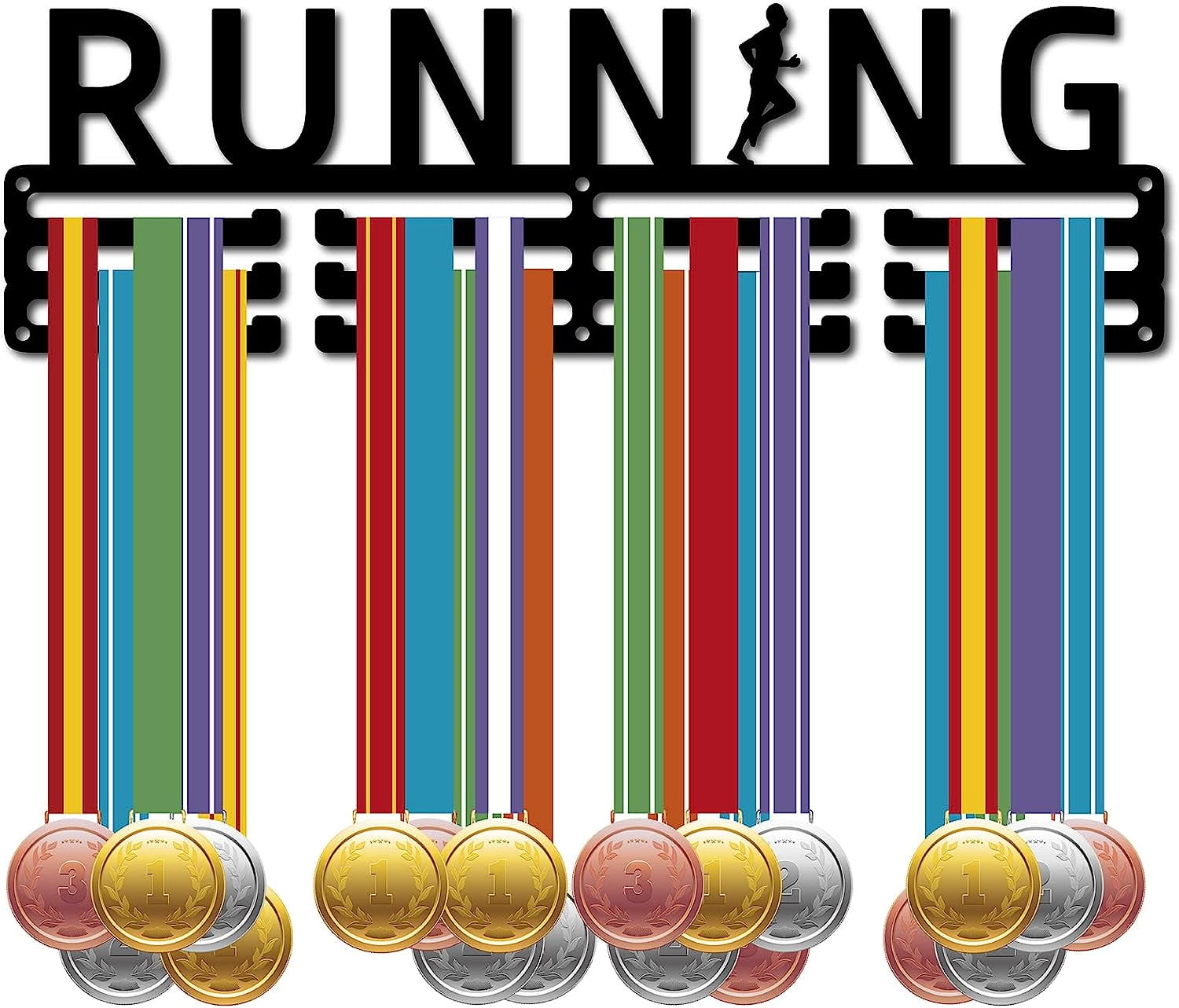 Running Athlete Medal Holder Metal Medals Hanger Display Stand Display ...