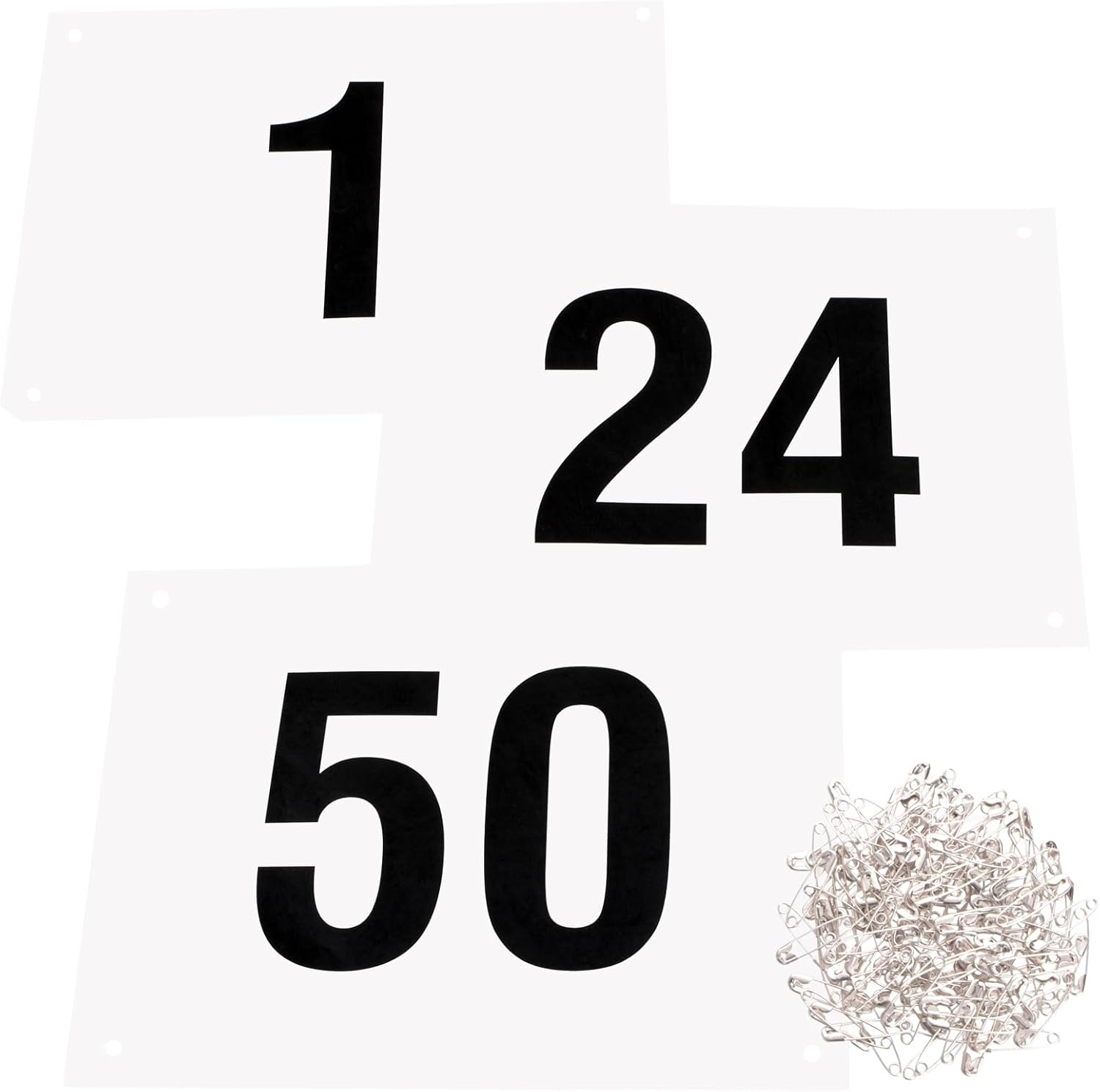 Running Bib Competitor Numbers with Safety Pins, Tyvek Tearproof Waterproof for Marathon Races ...