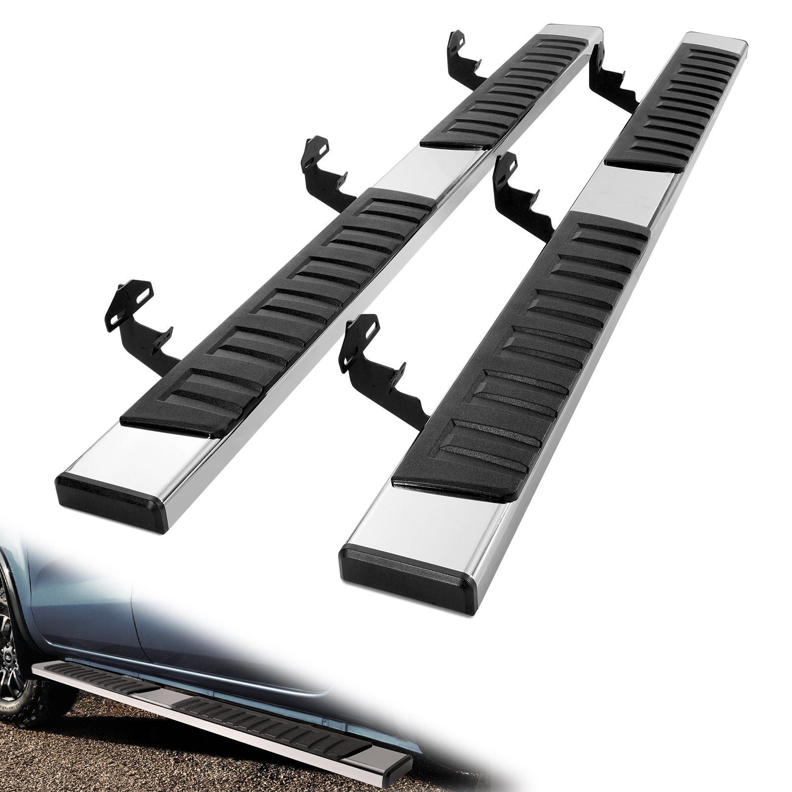Running Boards 6" Step Bars Fit 2015-2023 Ford F150-Crew Cab 500 LBS 2 ...