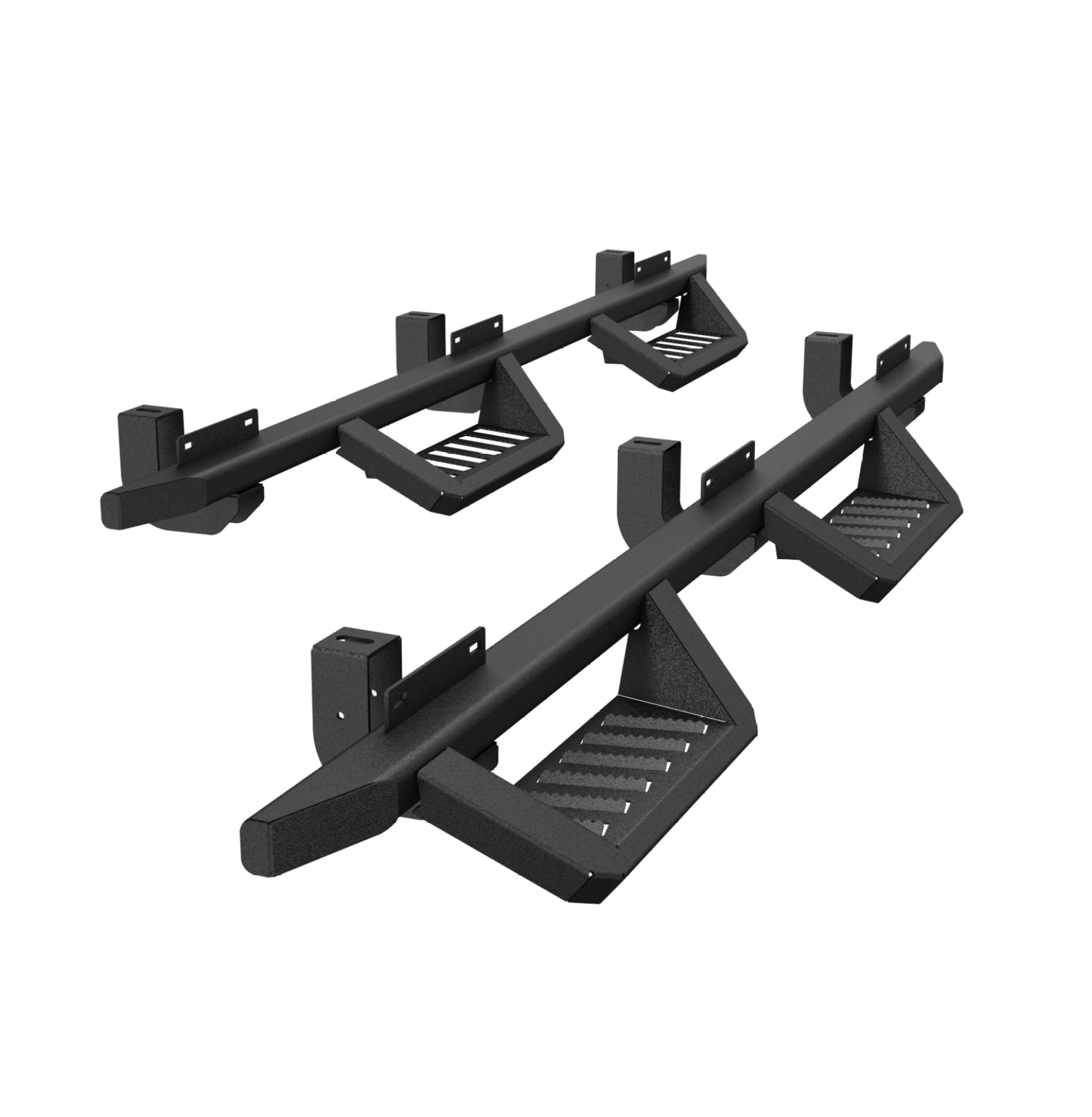 Running Boards For 18-25 Jeep Wrangler JL Black Powder Coated Side ...