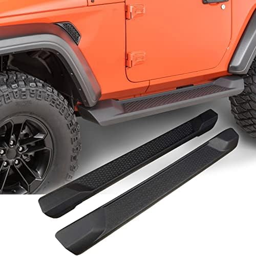 Running Boards Nerf Step Bar ABS Side Steps Black Bolt-on Rock Sliders ...