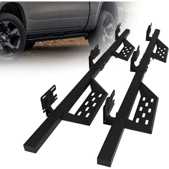 Running Boards Side Steps Compatible with 2019-2025 Ram 1500 Crew Cab 4 ...