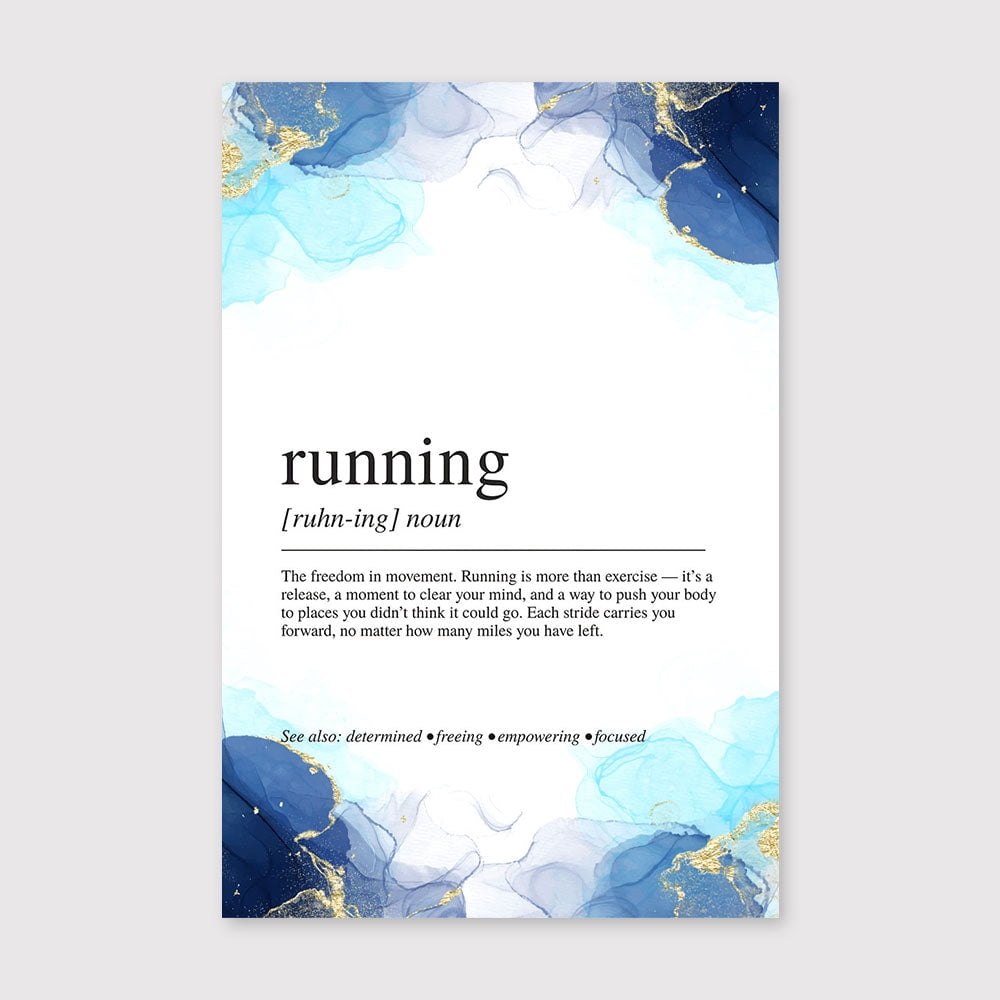 Running Definition Canvas 8x12 inch, Running Definition Print ...