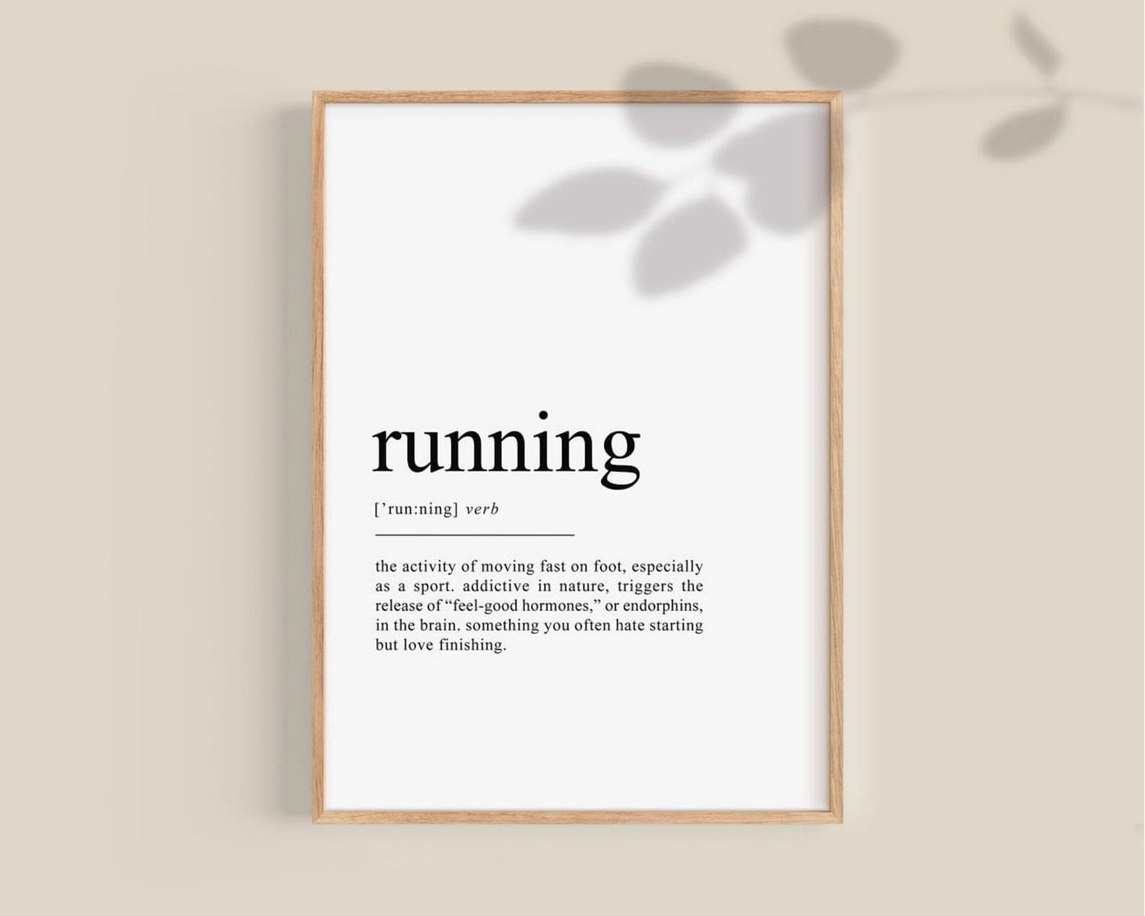 Running Definition Marathon Wall Art, Unframed Paper Print Size 24x36 ...