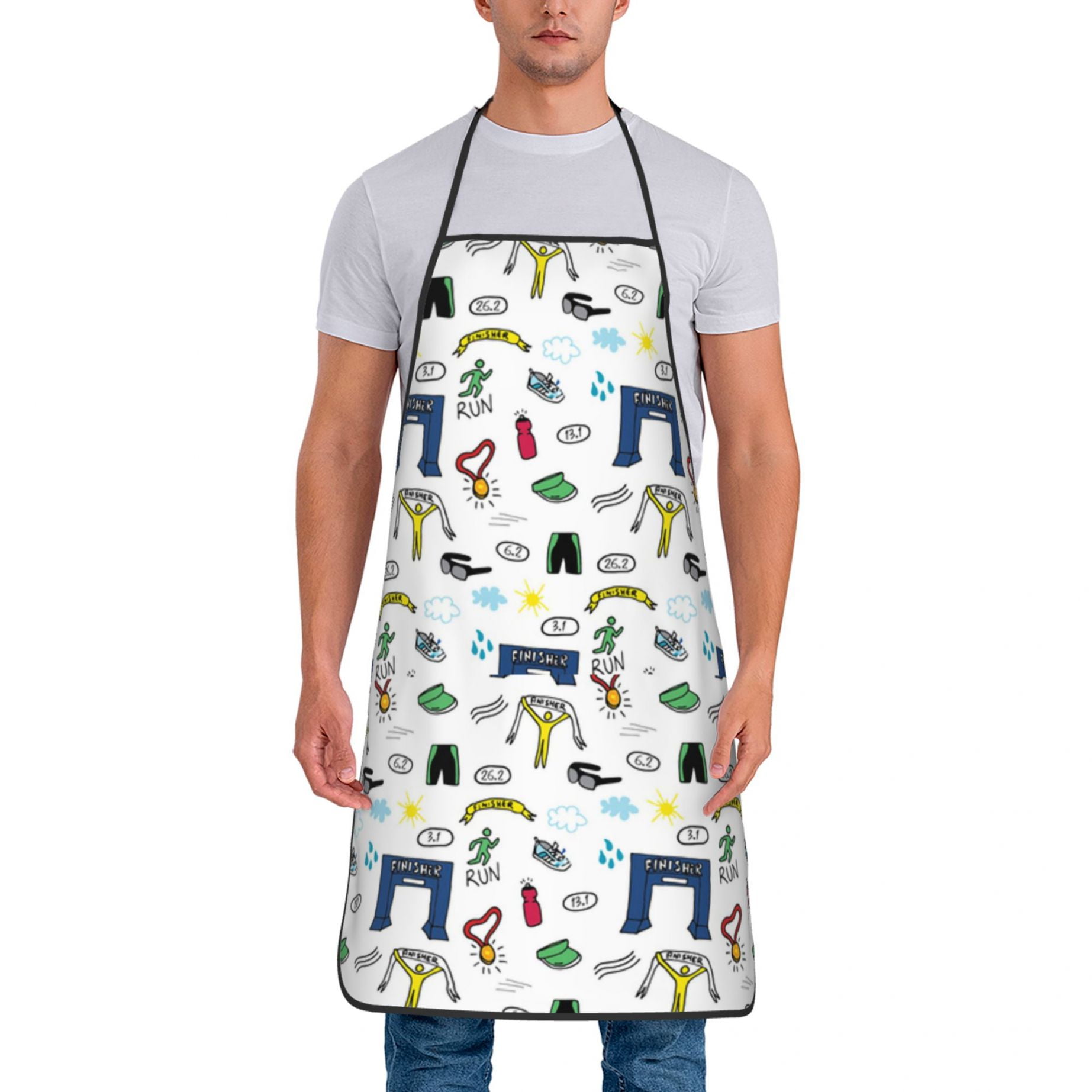 Running Doodles - Designed Aprons for Women Men Waterproof Apron ...