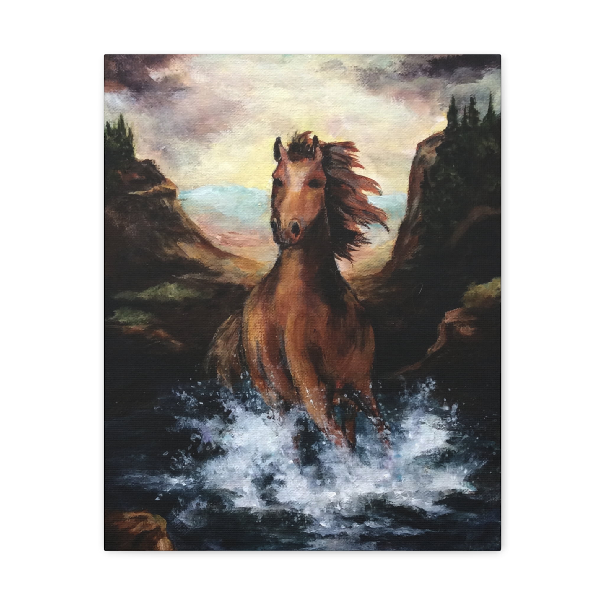 Running Free, Cheryl Pettigrew Fine Art, Traditional Art, Canvas Wrap ...