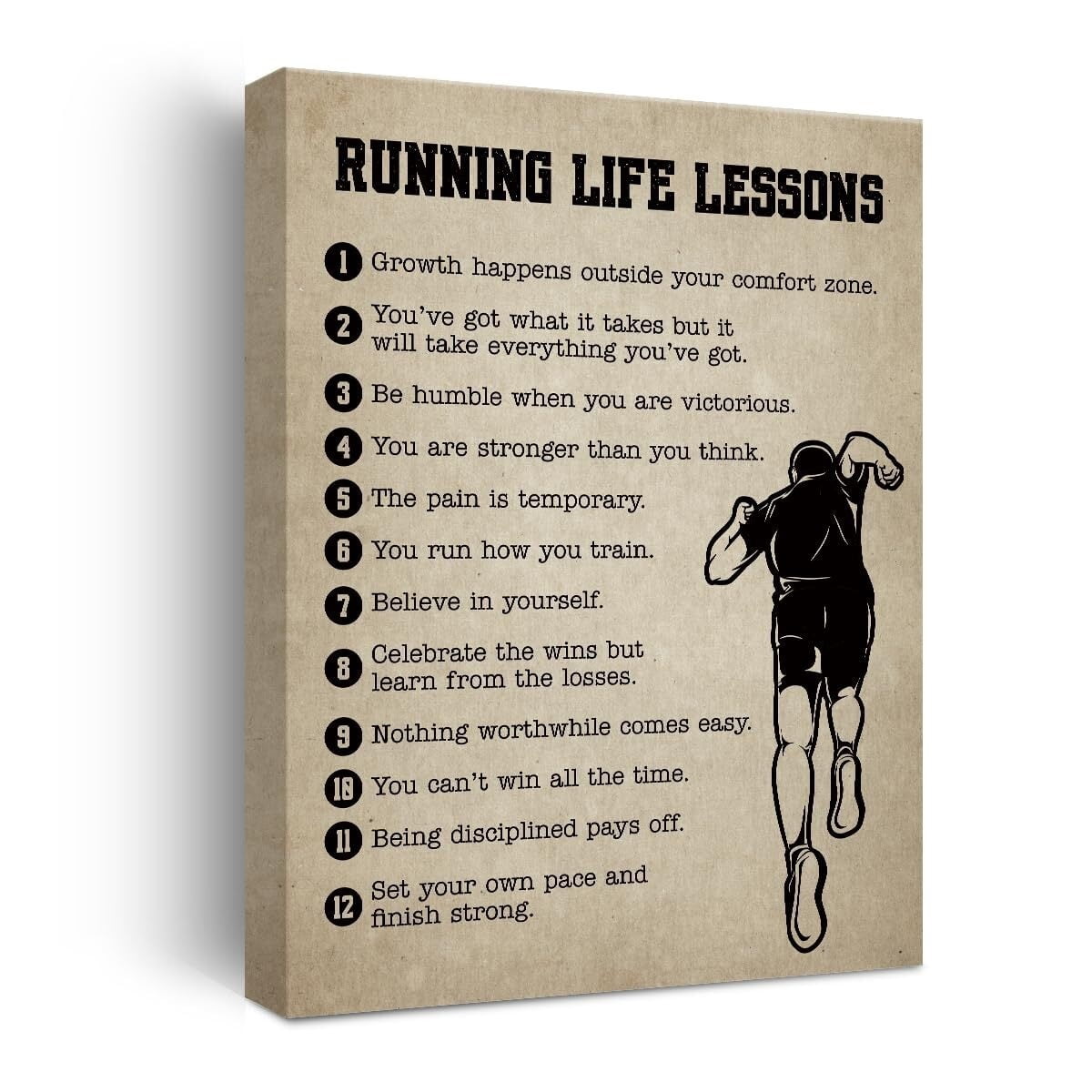 Running Gifts Inspirational Wall Decor Canvas Wall Art Artwork Runner ...