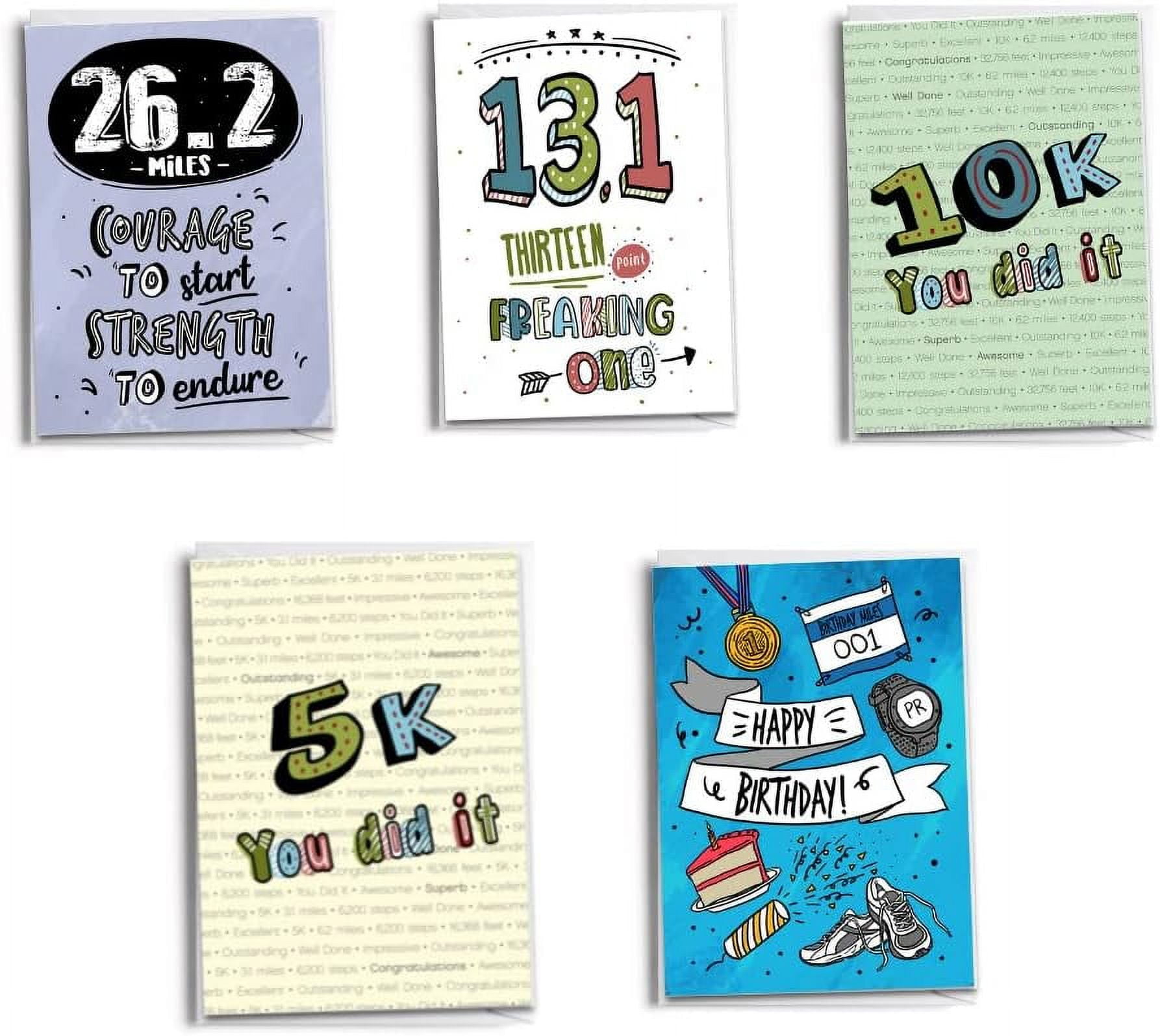 Running Greeting Card Set – 5K, 10K, Half Marathon & Marathon Cards ...