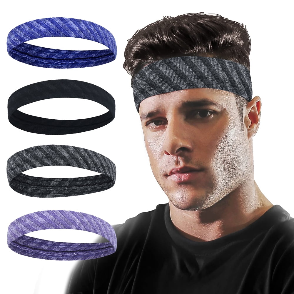 Running Headband Workout Sweatbands Adjustable Sports Headbands ...