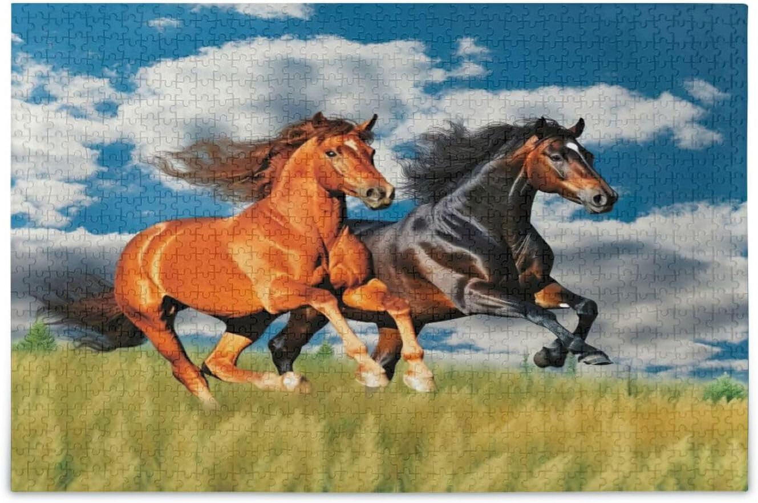 Running Herds of Horses 500 Piece Puzzle for Adults, Family Game ...