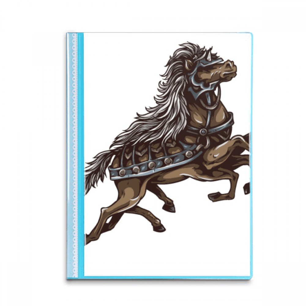 Running Horse Armor Animal Art Grain Book Sheet Protectors Portfolio ...