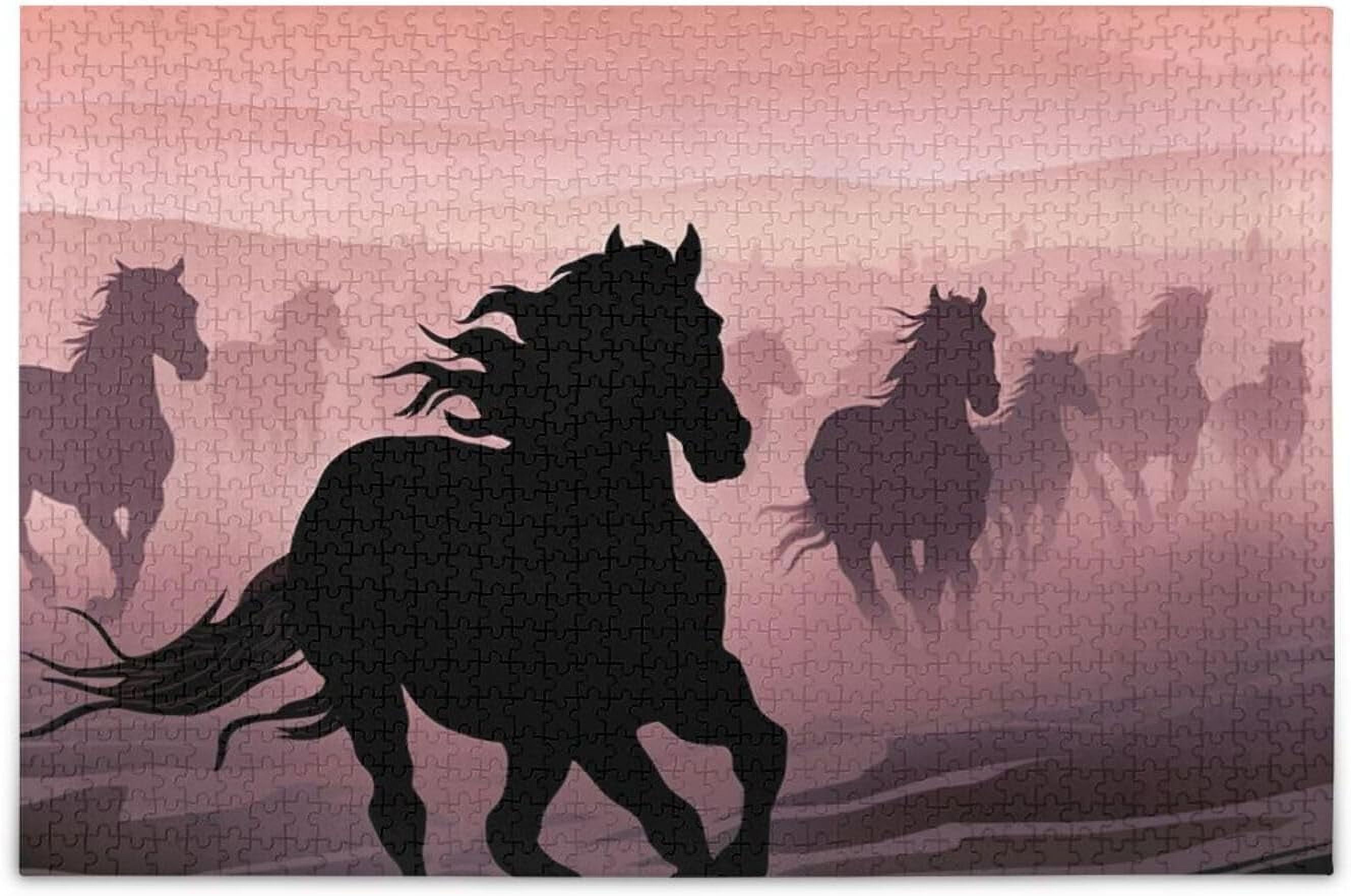 Running Horse Jigsaw Puzzles for Adults 1000 Pieces, Puzzles for Adults ...