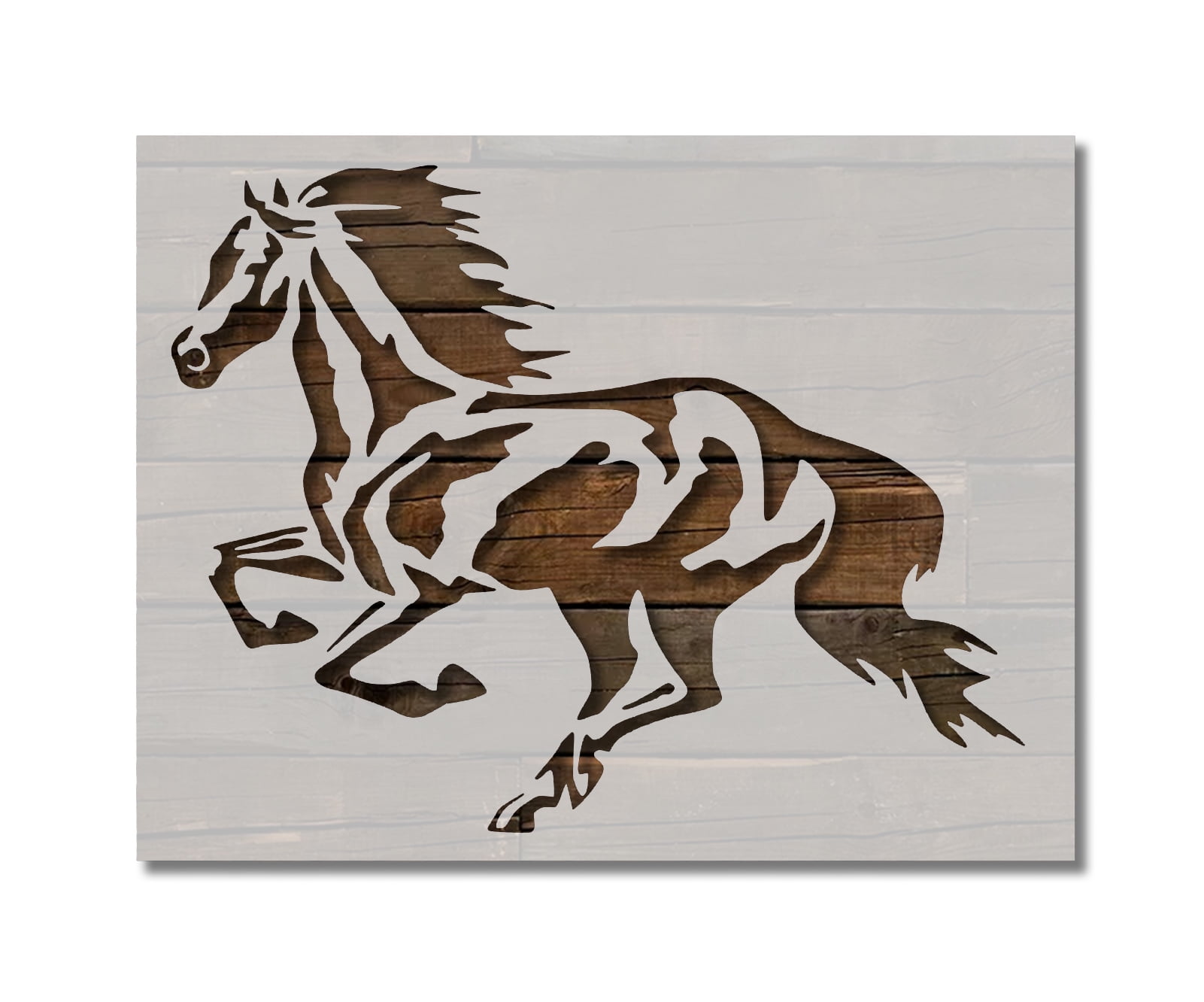 Running Horse Stencil Template Reusable 8.5 x 11 for Painting on Walls ...