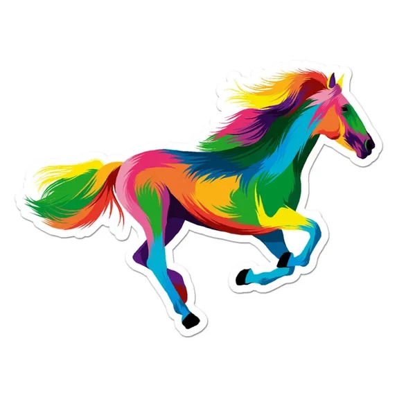 Running Horse Sticker Phone Decal Water Bottle Stickers Car Decals ...