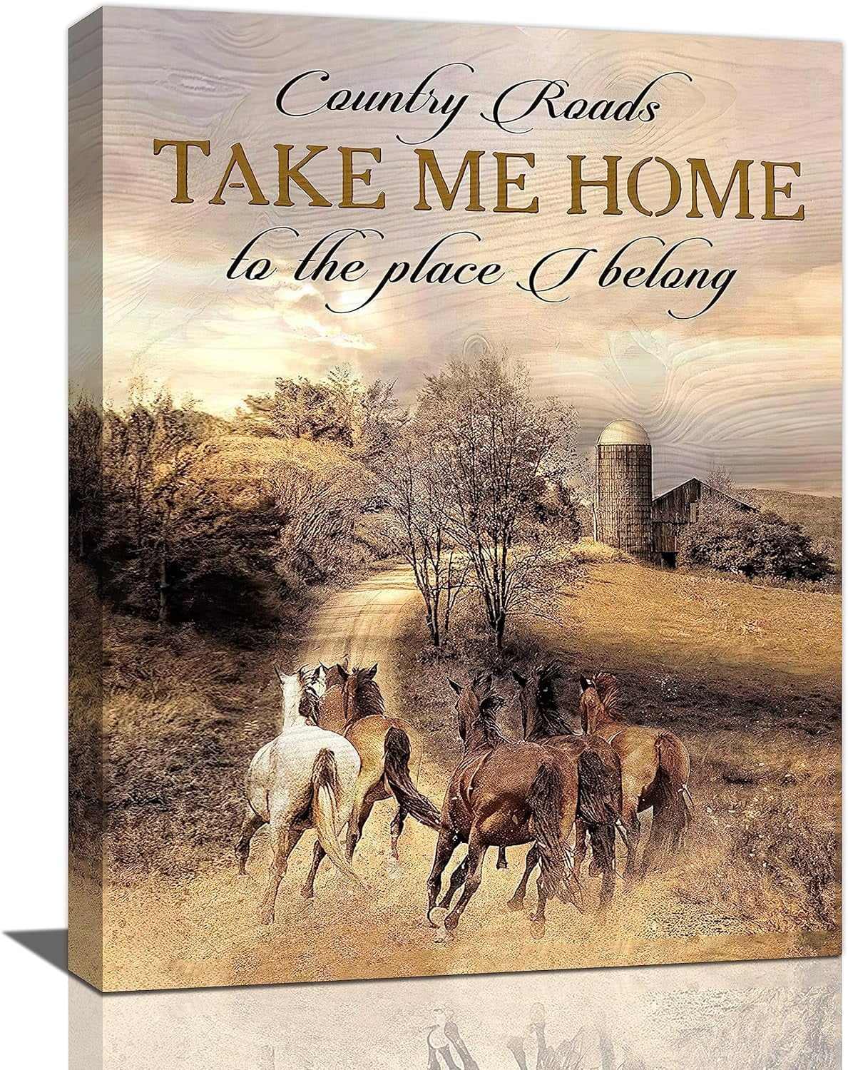 Running Horse Wall Art Farmhouse Horse Pictures Wall Decor Rustic ...