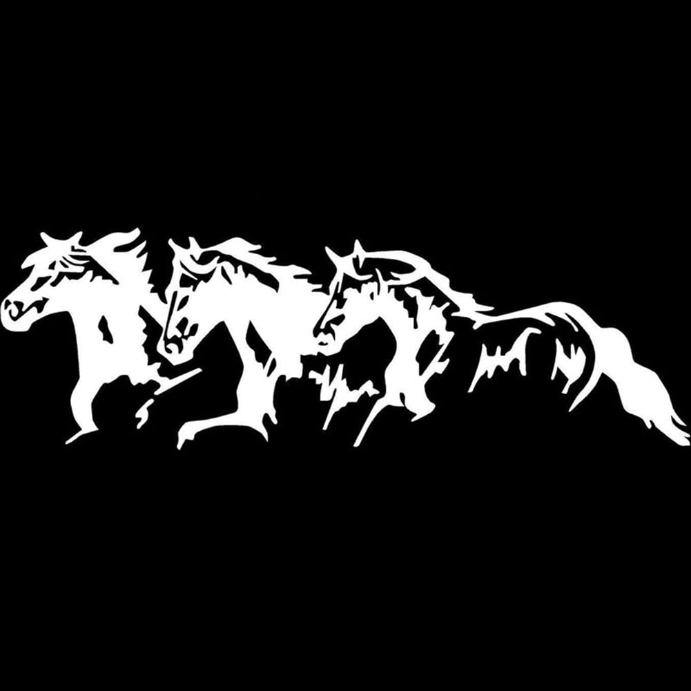 Running Horses Fashion Car Vehicle Self-Adhesive Sticker Waterproof ...