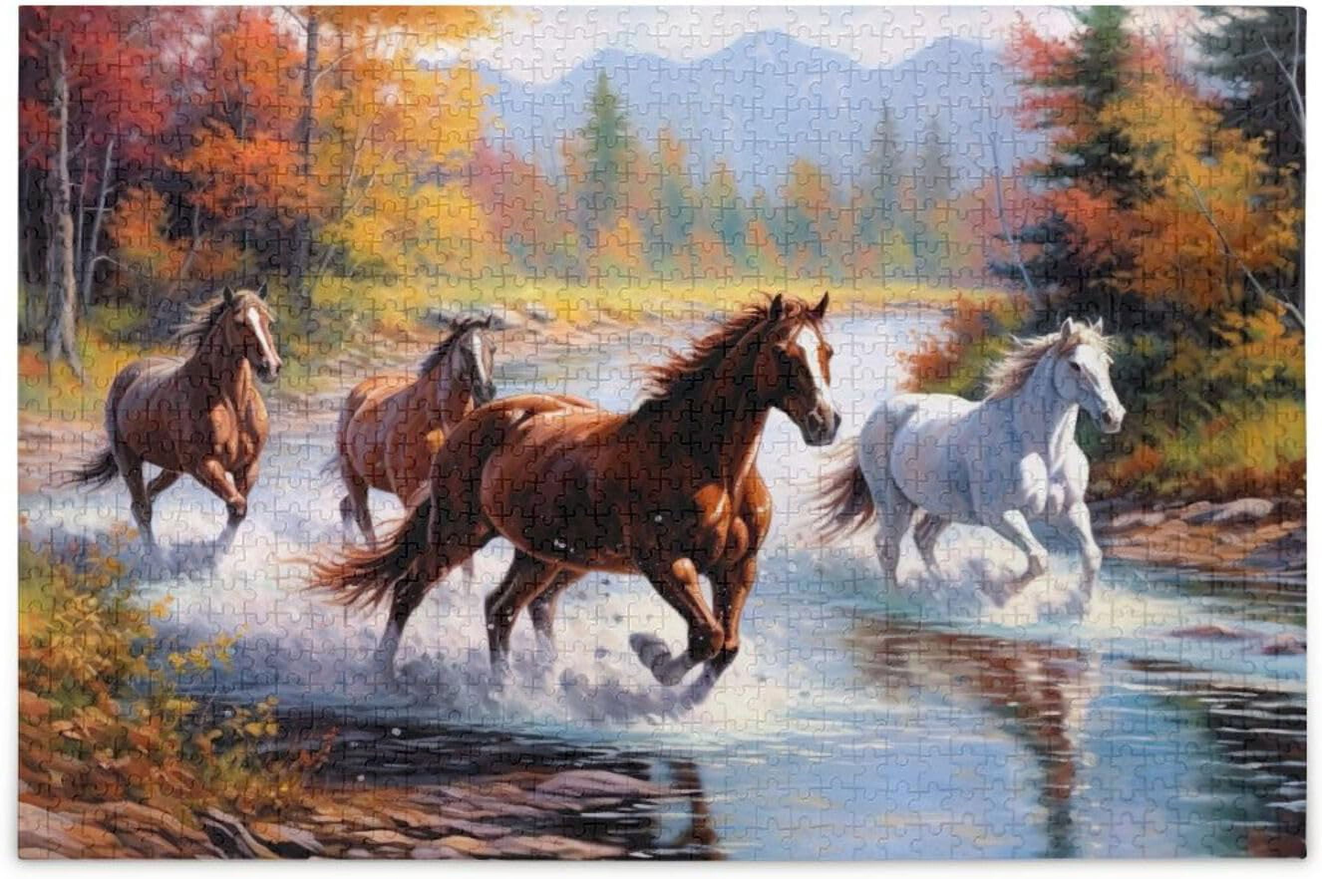Running Horses Jigsaw Puzzles for Adults or Kids 1000 Piece ...