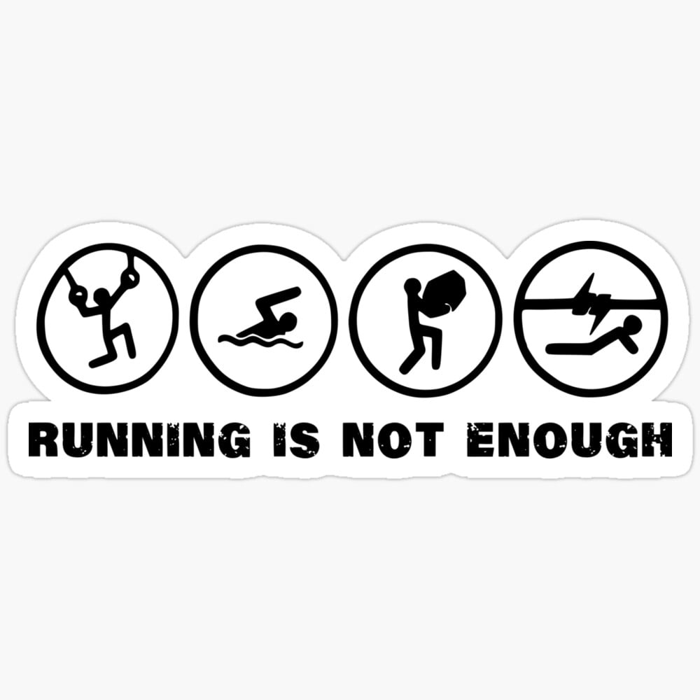 Running Is Not Enough Sticker Phone Decal Water Bottle Stickers Car ...