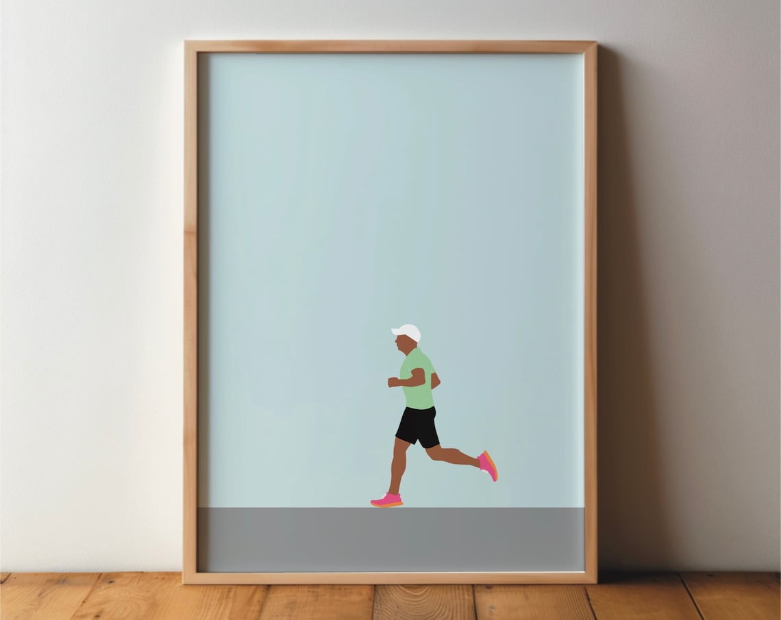 Running, Jogger Poster - Sports Friends Sports Poster - Art, Minimal ...