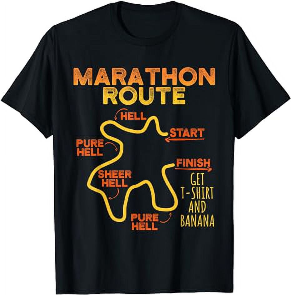 Running Jogging Marathon Route Cross Country Triathlon T-Shirt ...