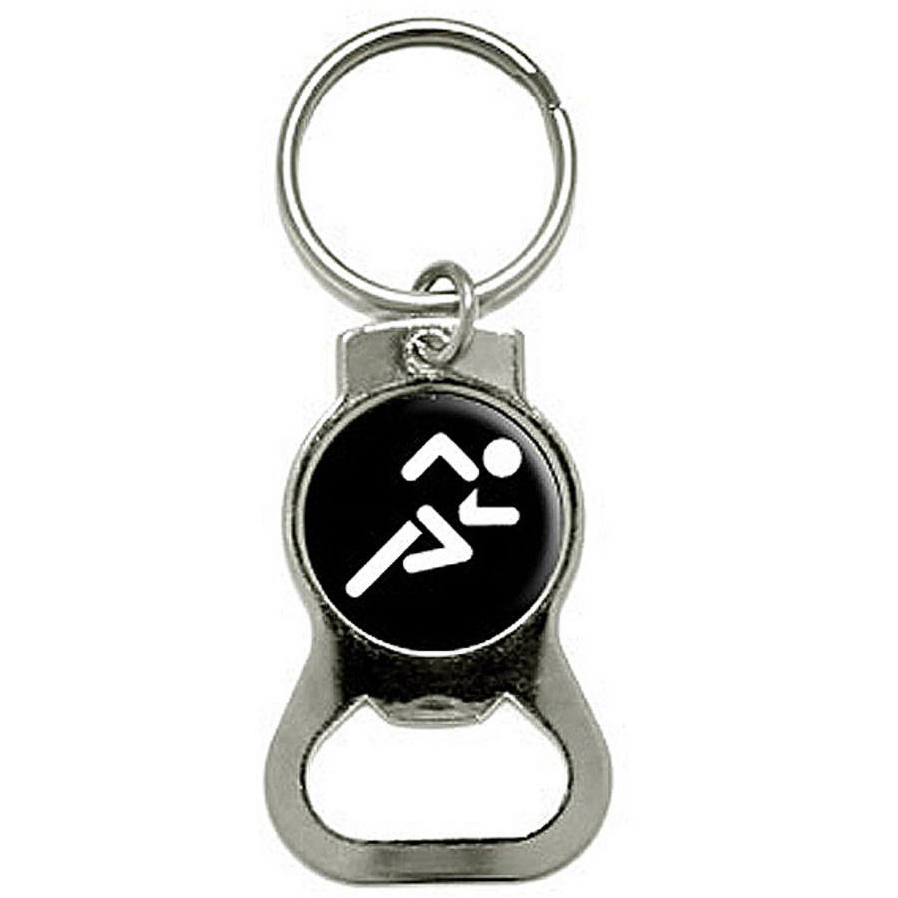 Running Jogging Marathon Symbol Bottle Cap Opener Keychain Ring ...