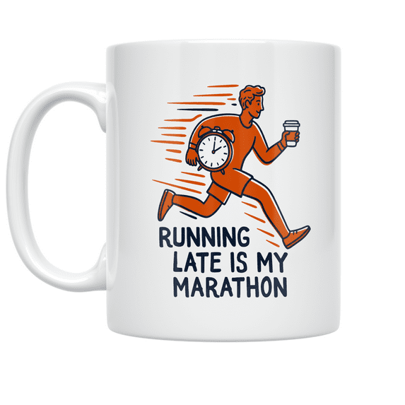 Running Late Is My Marathon - Busy Commuter - 11 oz Ceramic Coffee Mug ...