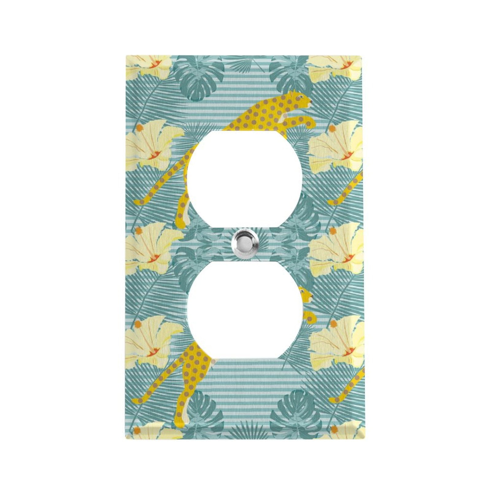 Running Leopard Tropical Palm Leaves Flowers Multitool Credit Card ...