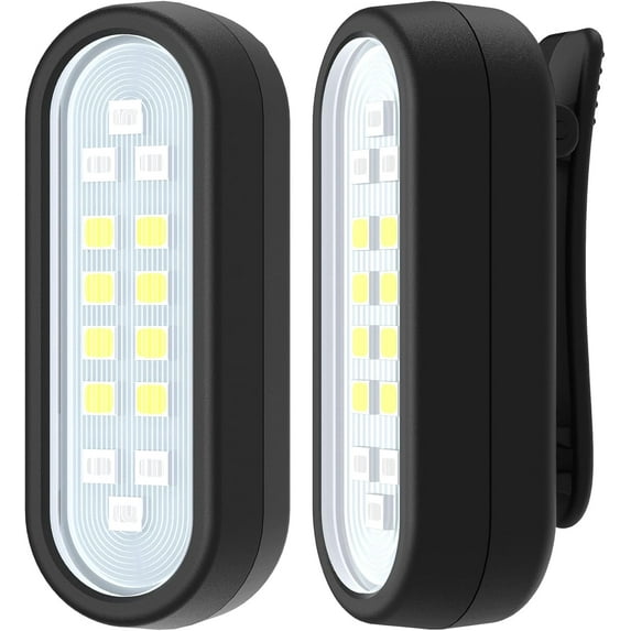 Running Light, 2 Pack Clip on Flashlight for Runners Rechargeable ...