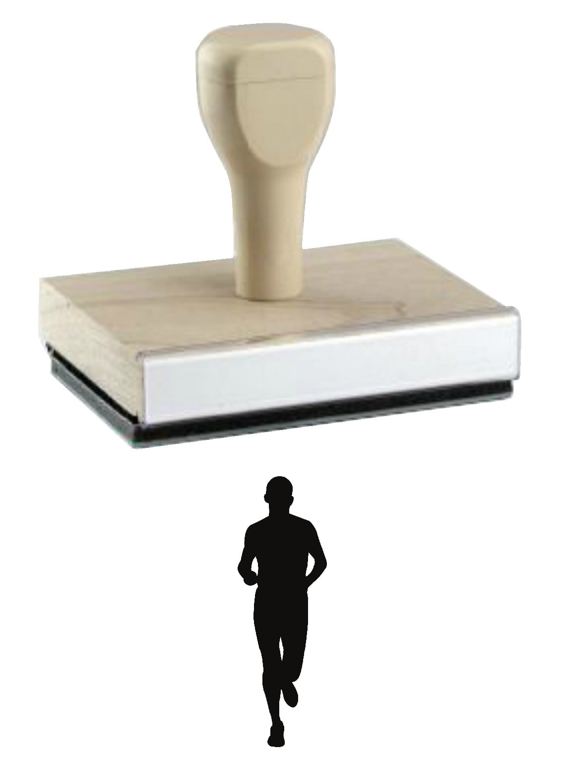 Running Man Rubber Stamp, 1 X 2" Wood Stamp - Walmart.com