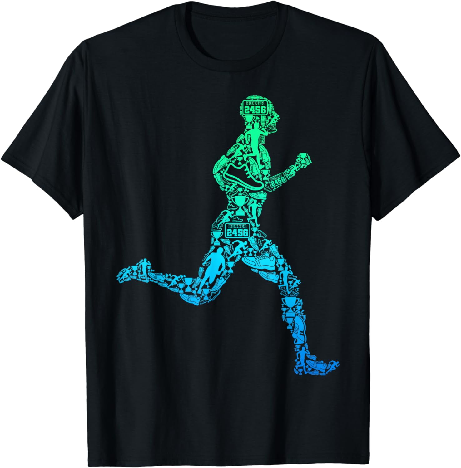 Running Marathon Runner Jogging T-Shirt - Walmart.com