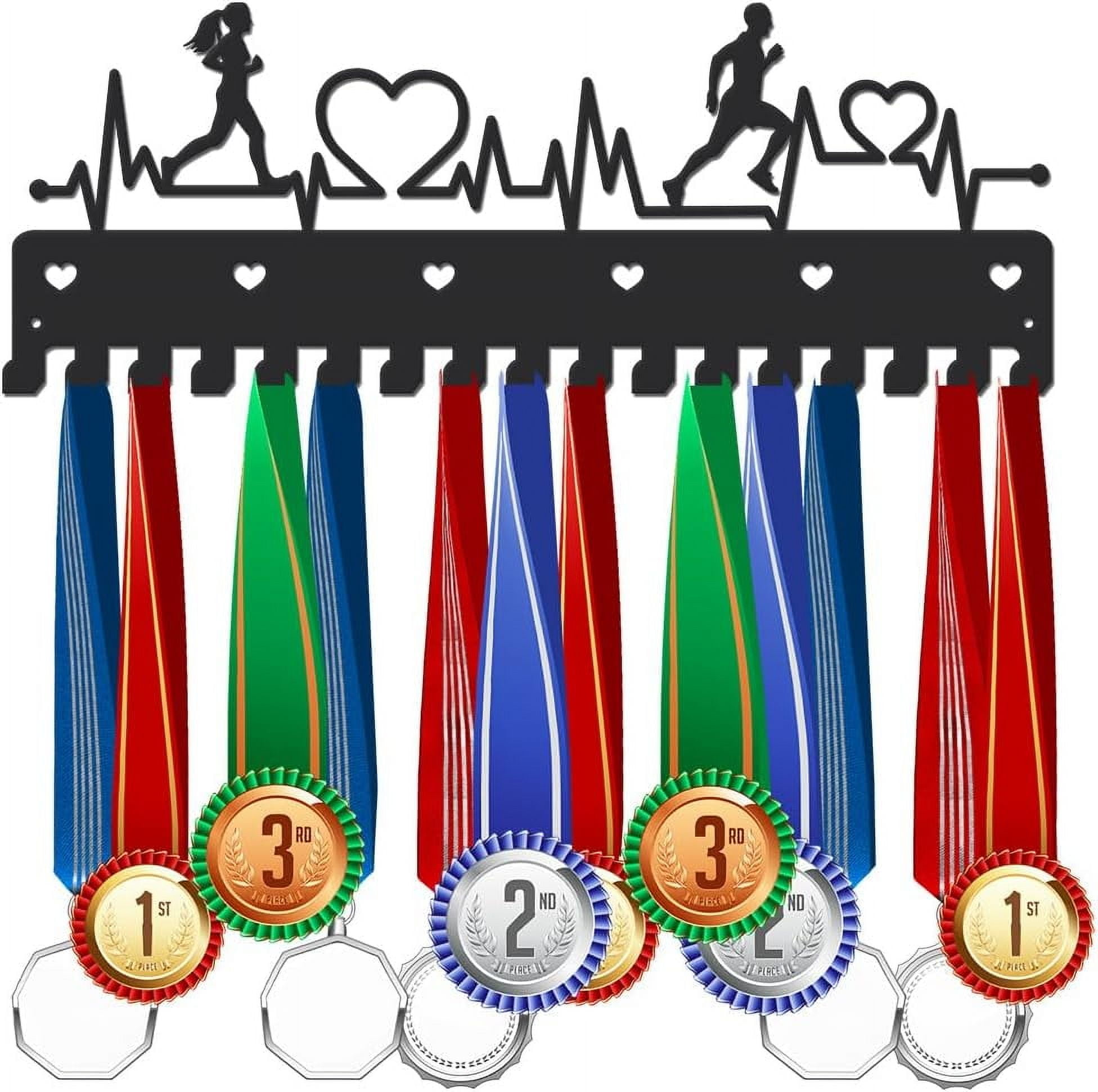 Running Medal Hanger Display 17 Hooks Medal Holder Display Metal Medal ...