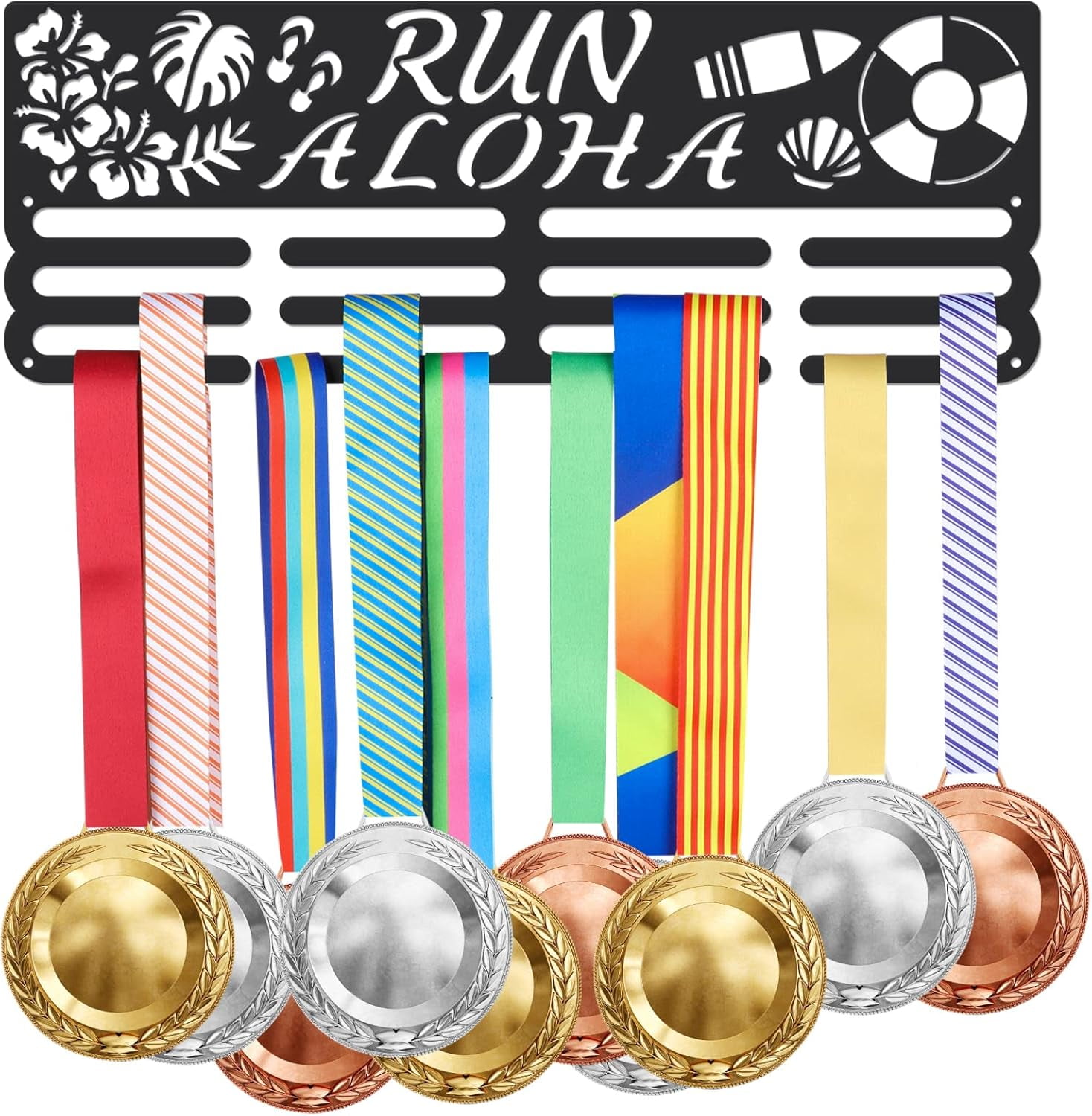 Running Medal Hanger Display Hawaii Aloha Medal Display Holder with 12 ...