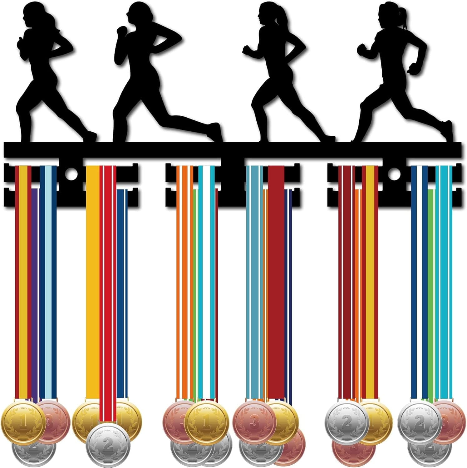 Running Medal Hanger Display Medal Holder Wall Mount Rack Acrylic Frame ...
